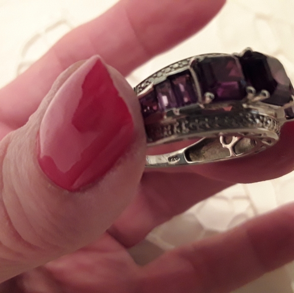 JTV | Jewelry | New Jtv 925 Sterling Silver Amythist Ringsize | Poshmark